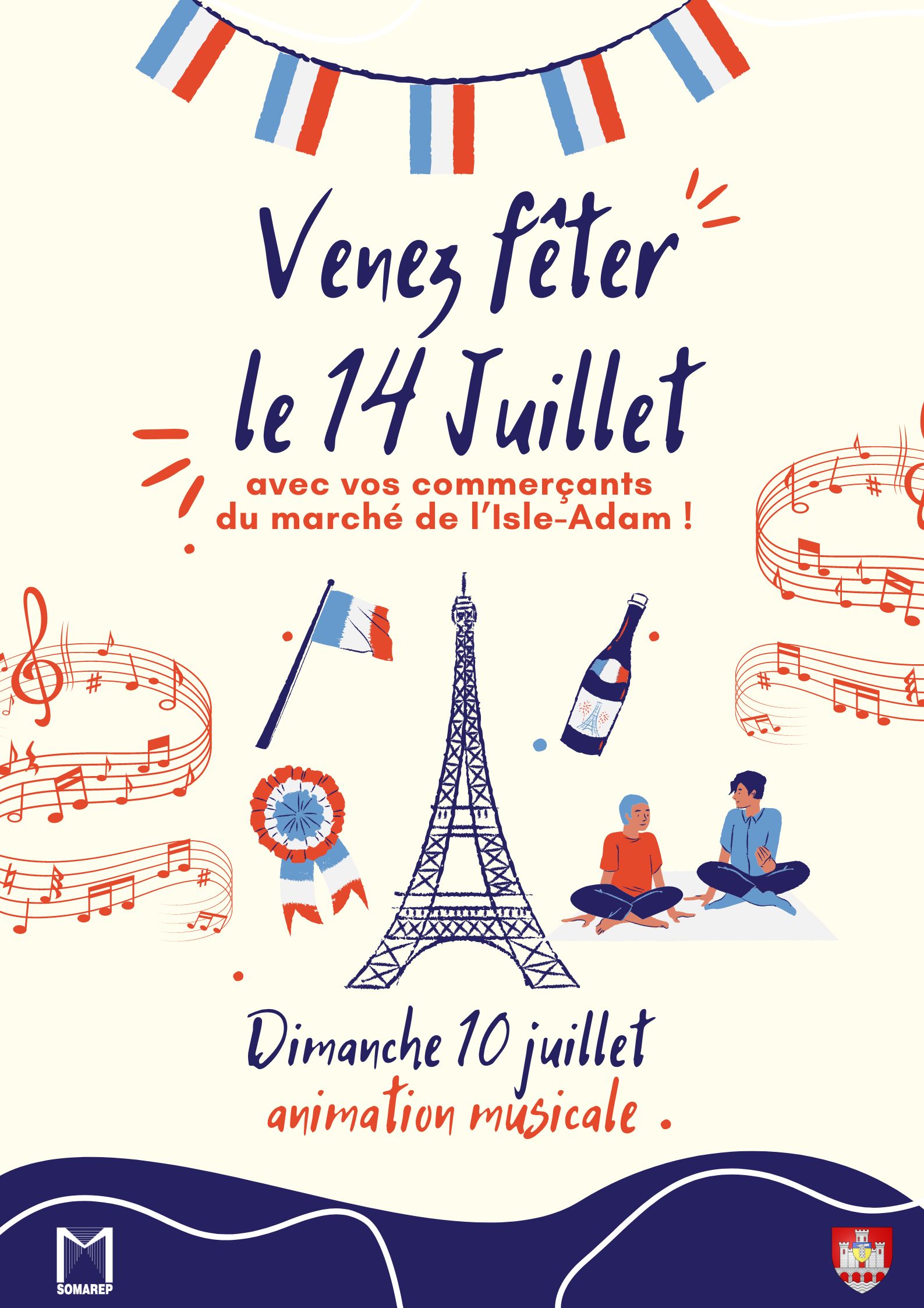 Animation sur le marché : Fête Nationale | L'Isle-Adam