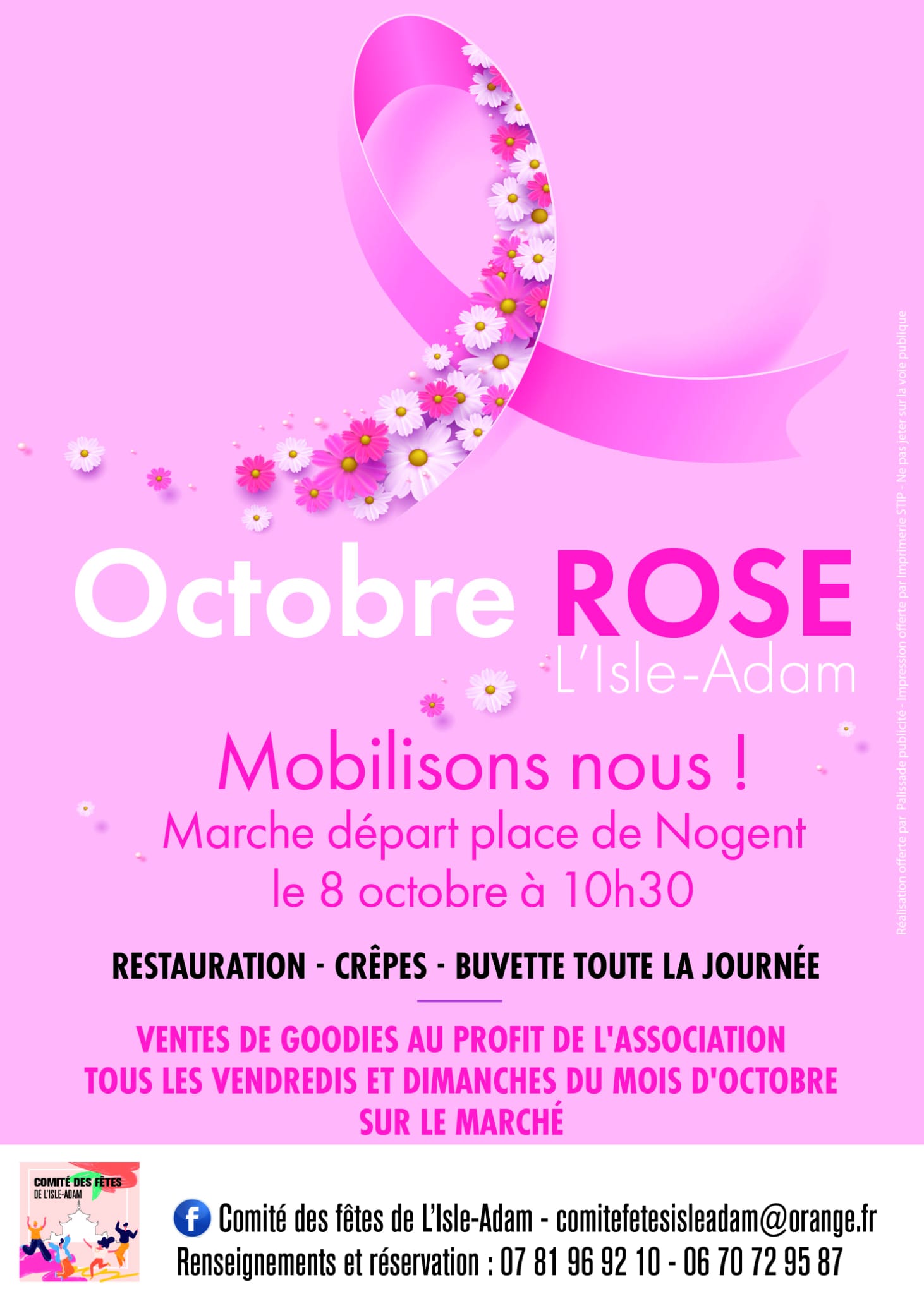 Octobre rose : le Comité des Fêtes présent tout le mois sur le marché ...