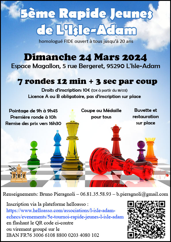 L'Isle-Adam Echecs / 5ème rapide jeunes de L'Isle-Adam | L'Isle-Adam
