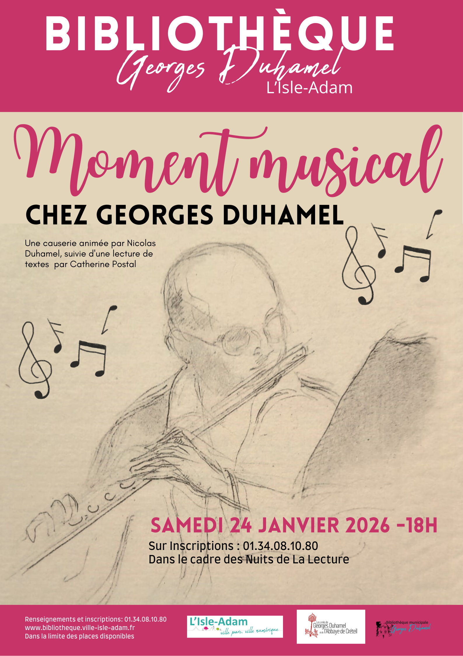 Bibliothèque Georges Duhamel / moment musical | L'Isle-Adam